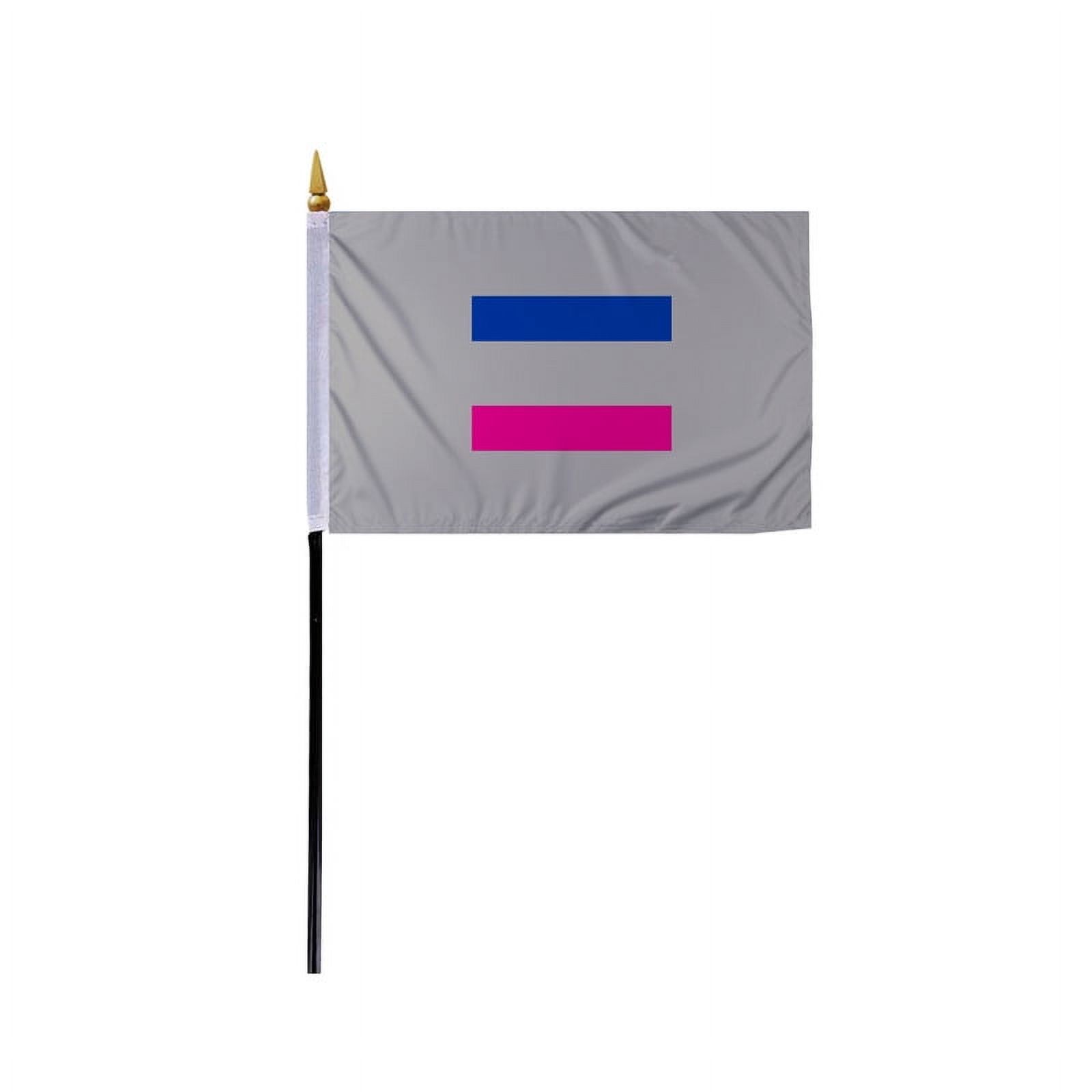 Promopatriot Small Androgynous Pride Flag 4x6 inch Stick Flag Sewn ...