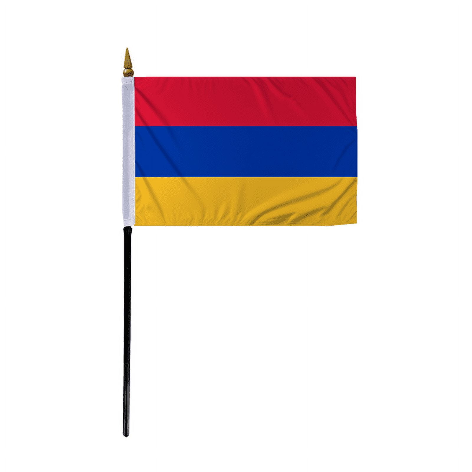 Promopatriot Small Armenia Country Stick Flag 4x6 inch 11" Plastic ...