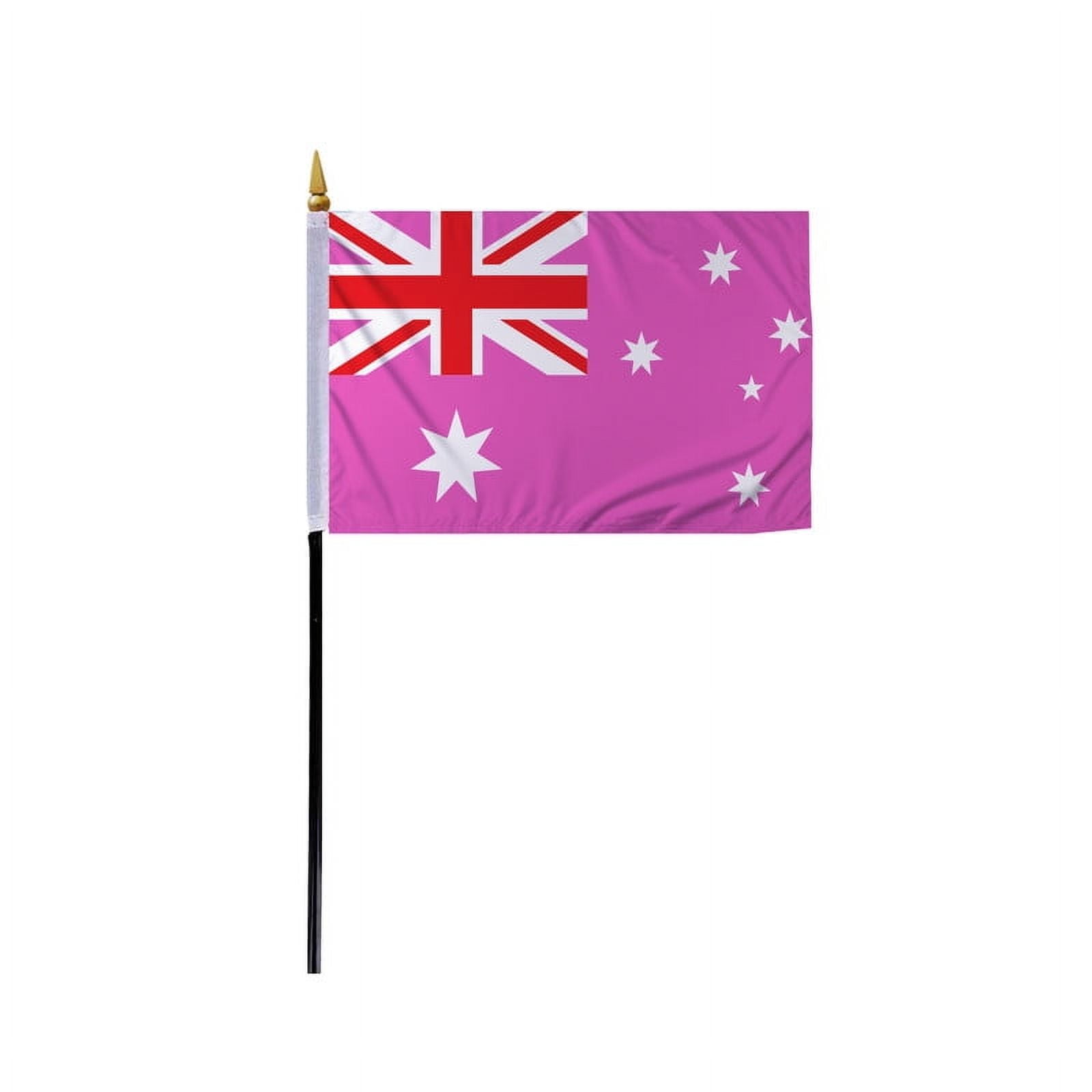 Promopatriot Small Australia pink Pride Flag 4x6 inch Stick Flag Sewn ...