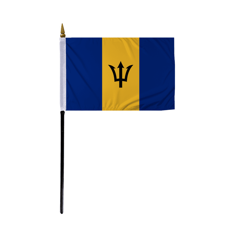 Promopatriot Small Barbados Country Stick Flag 4x6 inch 11" Plastic ...