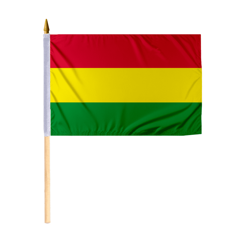 Promopatriot Small Bolivia National Desk Flag 12x18 inch 24" Wood Stick ...