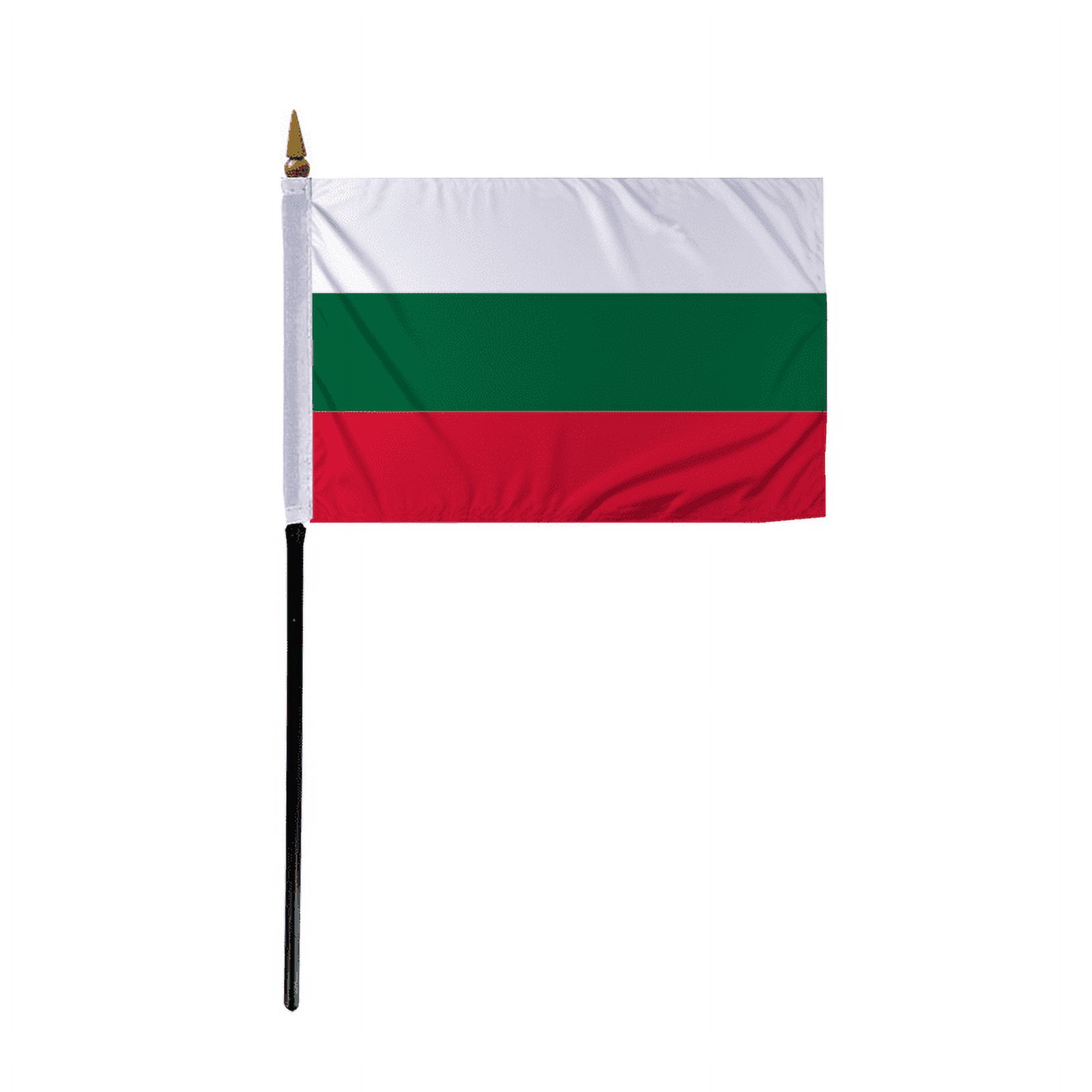 Promopatriot Small Bulgaria Country Stick Flag 4x6 inch 11" Plastic ...