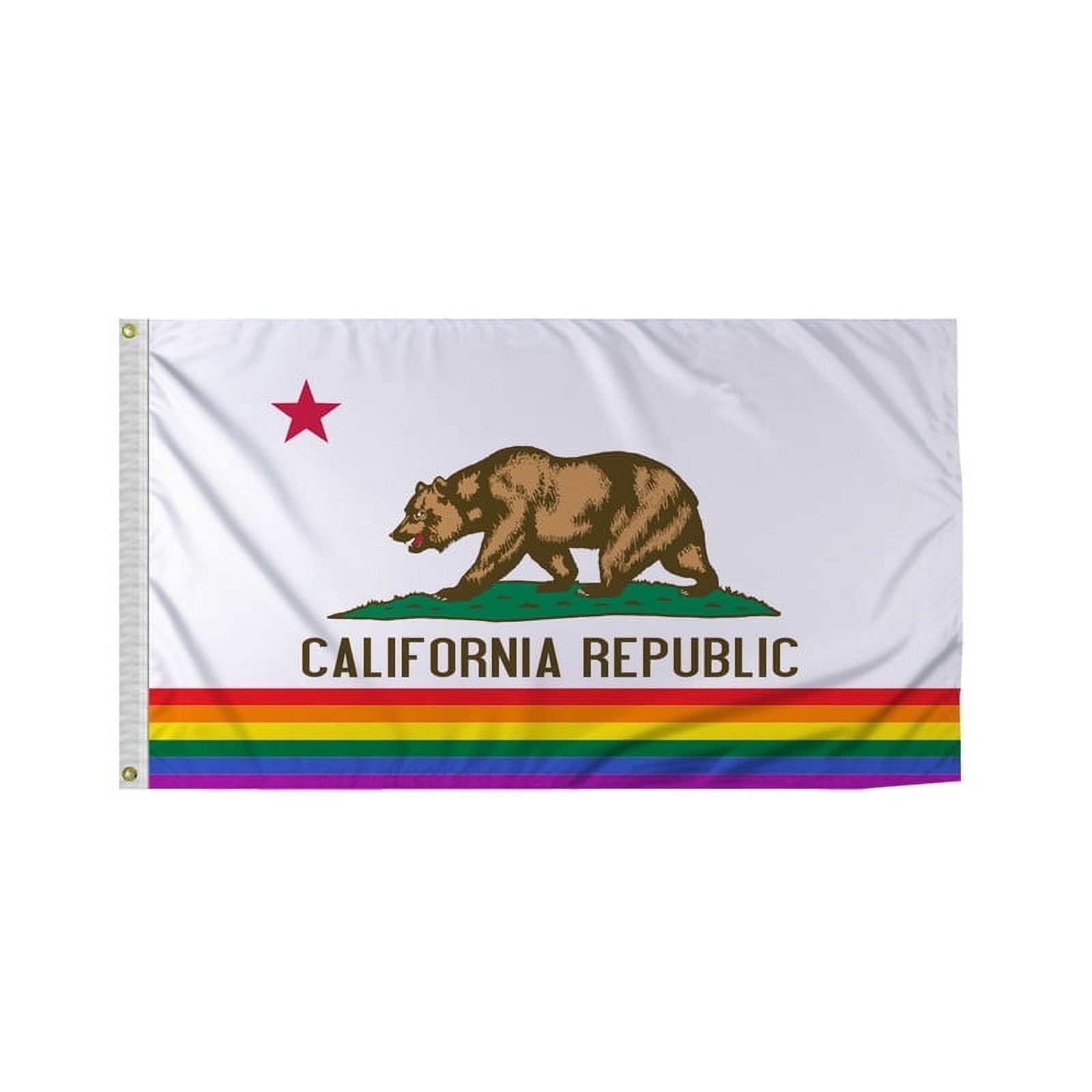 Promopatriot Small California Pride Flag 4x6 inch Stick Flag Sewn Edges ...