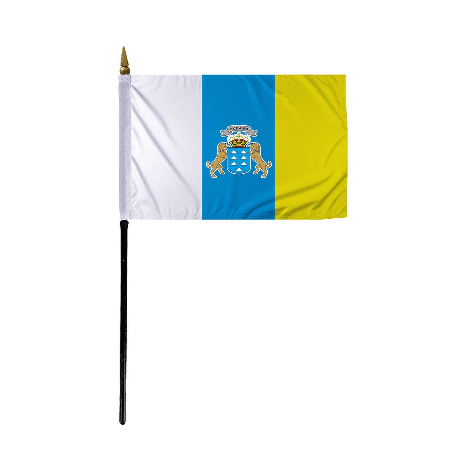 Promopatriot Small Canary Islands with Seal Country Stick Flag 4x6 inch ...