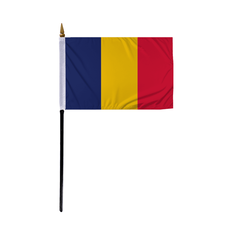 Promopatriot Small Chad Country Stick Flag 4x6 inch 11" Plastic Stick ...