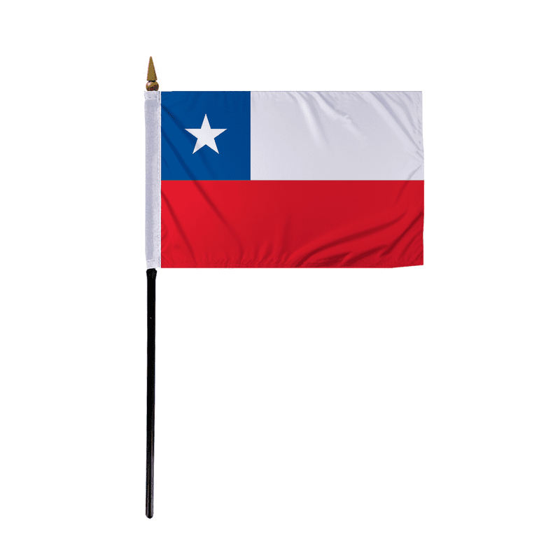 Promopatriot Small Chile Country Stick Flag 4x6 inch 11" Plastic Stick ...