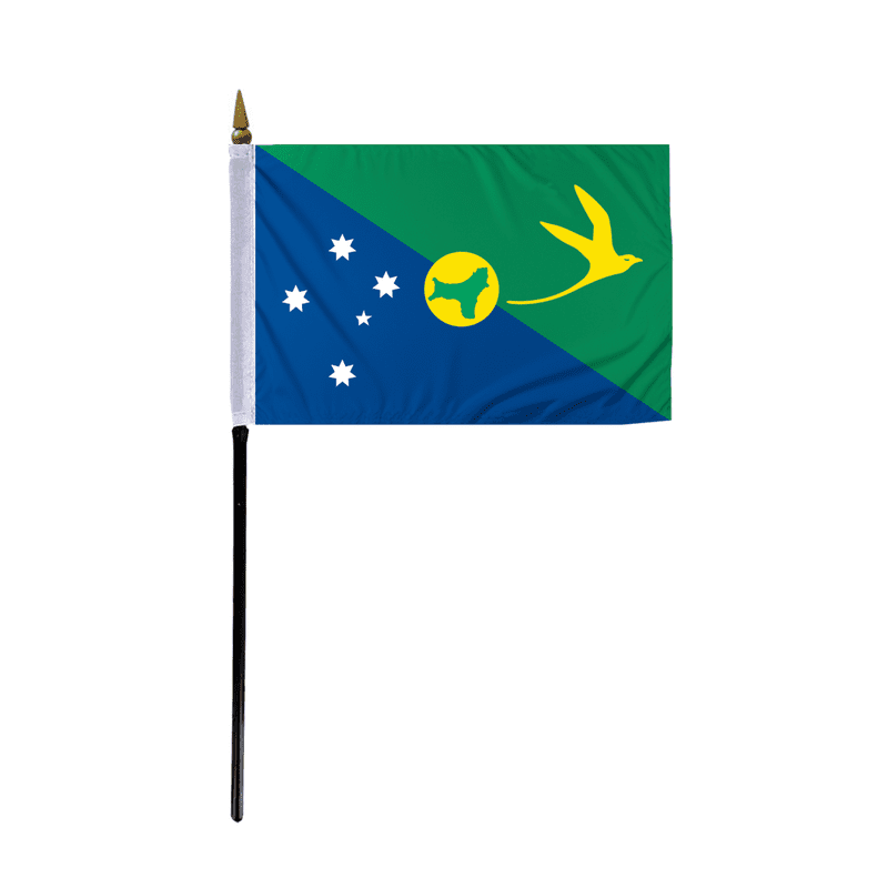 Promopatriot Small Christmas Island Country Stick Flag 4x6 inch 11 ...