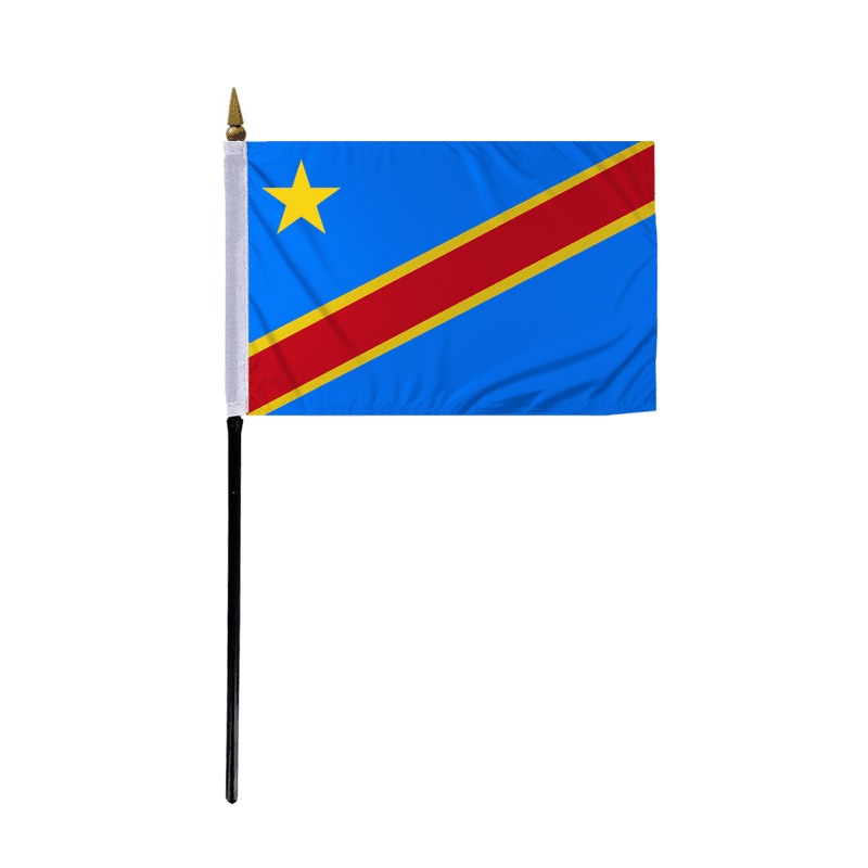 Promopatriot Small Congo Democratic Republic Country Stick Flag 4x6 ...