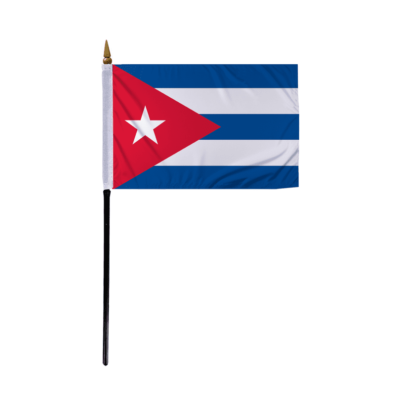 Promopatriot Small Cuba Country Stick Flag 4x6 inch 11" Plastic Stick ...
