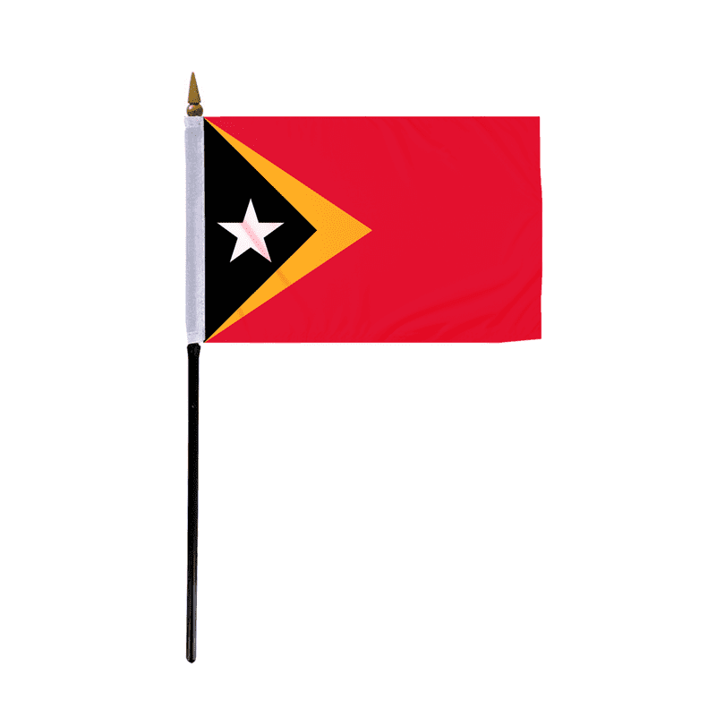 Promopatriot Small East Timor Country Stick Flag 4x6 inch 11" Plastic ...