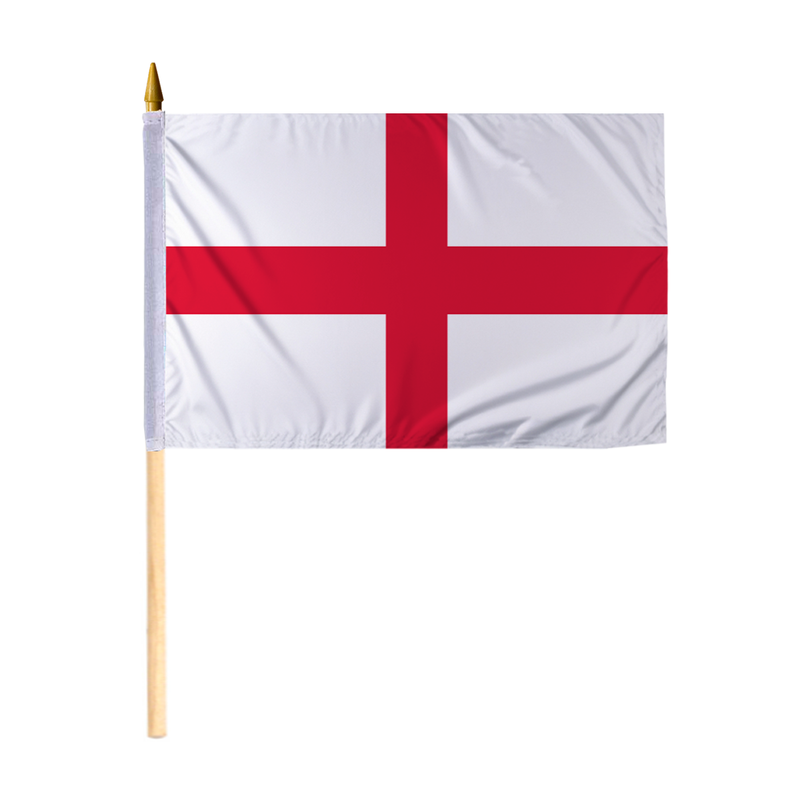 Promopatriot Small England National Desk Flag 12x18 inch 24" Wood Stick ...