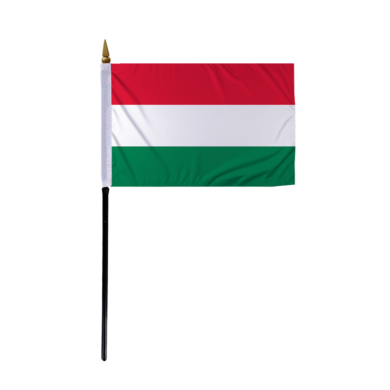 Promopatriot Small Hungary Country Stick Flag 4x6 inch 11" Plastic ...