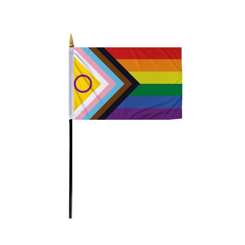 Promopatriot Small Intersex Inclusive Pride Flag 4x6 inch Stick Flag ...