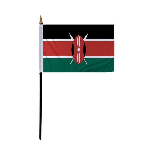 Promopatriot Small Kenya Country Stick Flag 4x6 inch 11" Plastic Stick ...