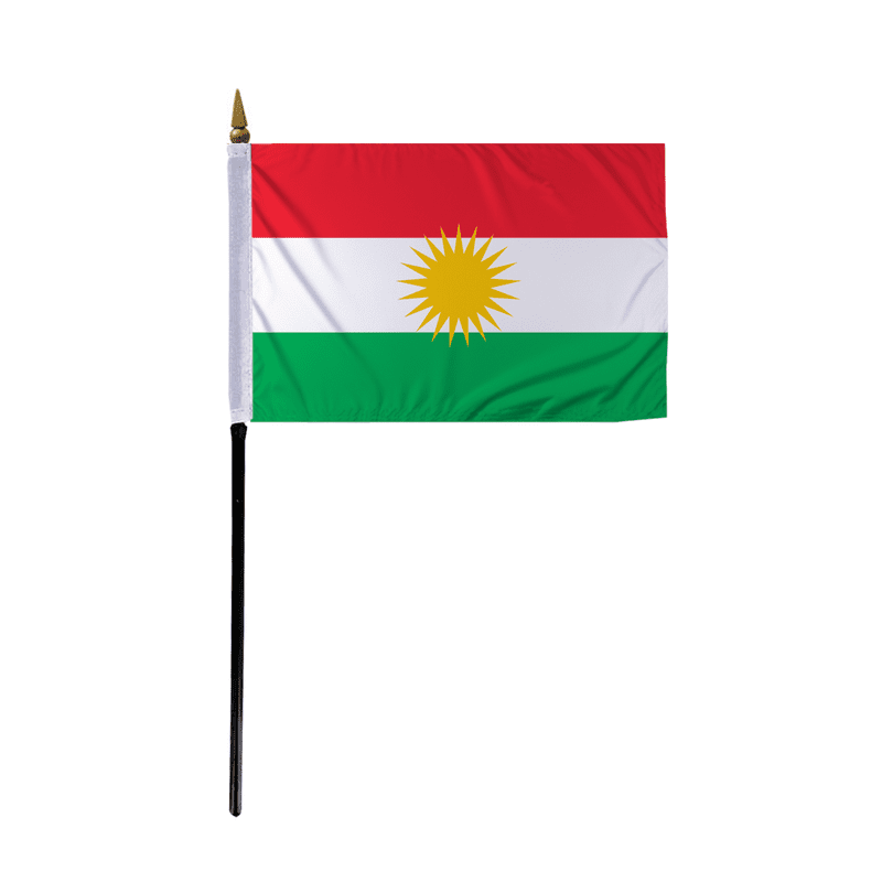 Promopatriot Small Kurdistan Country Stick Flag 4x6 inch 11" Plastic ...