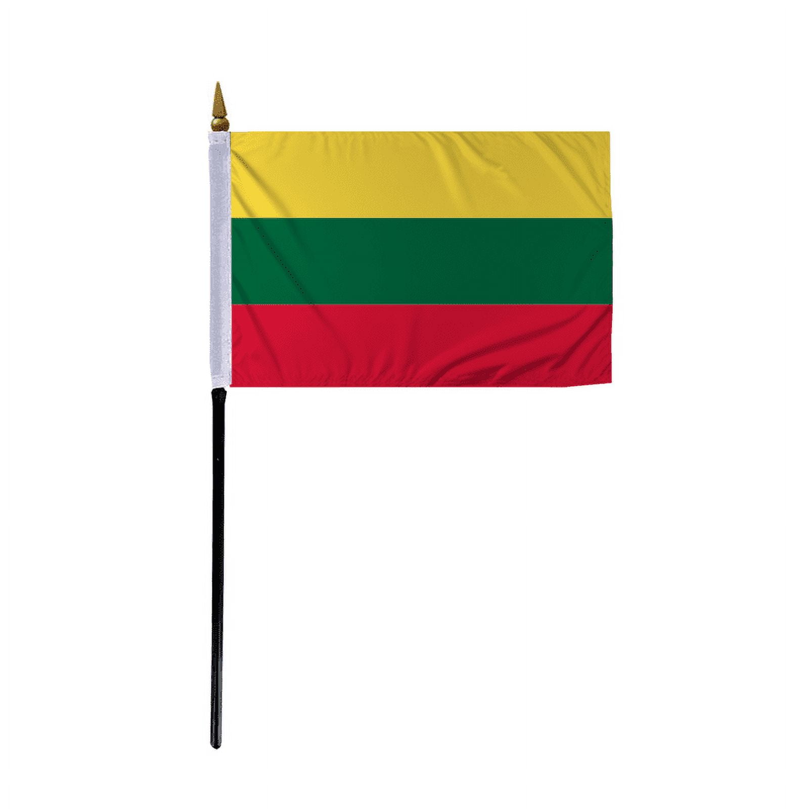 Promopatriot Small Lithuania Country Stick Flag 4x6 inch 11" Plastic ...