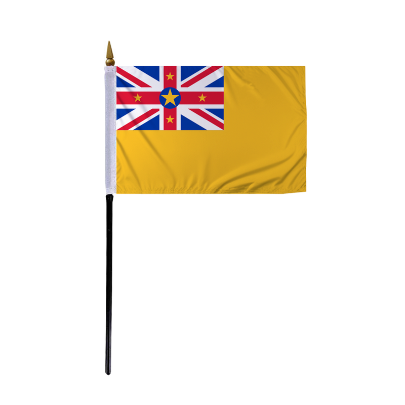Promopatriot Small Niue Country Stick Flag 4x6 inch 11" Plastic Stick ...