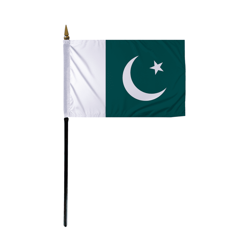 Promopatriot Small Pakistan Country Stick Flag 4x6 inch 11" Plastic ...
