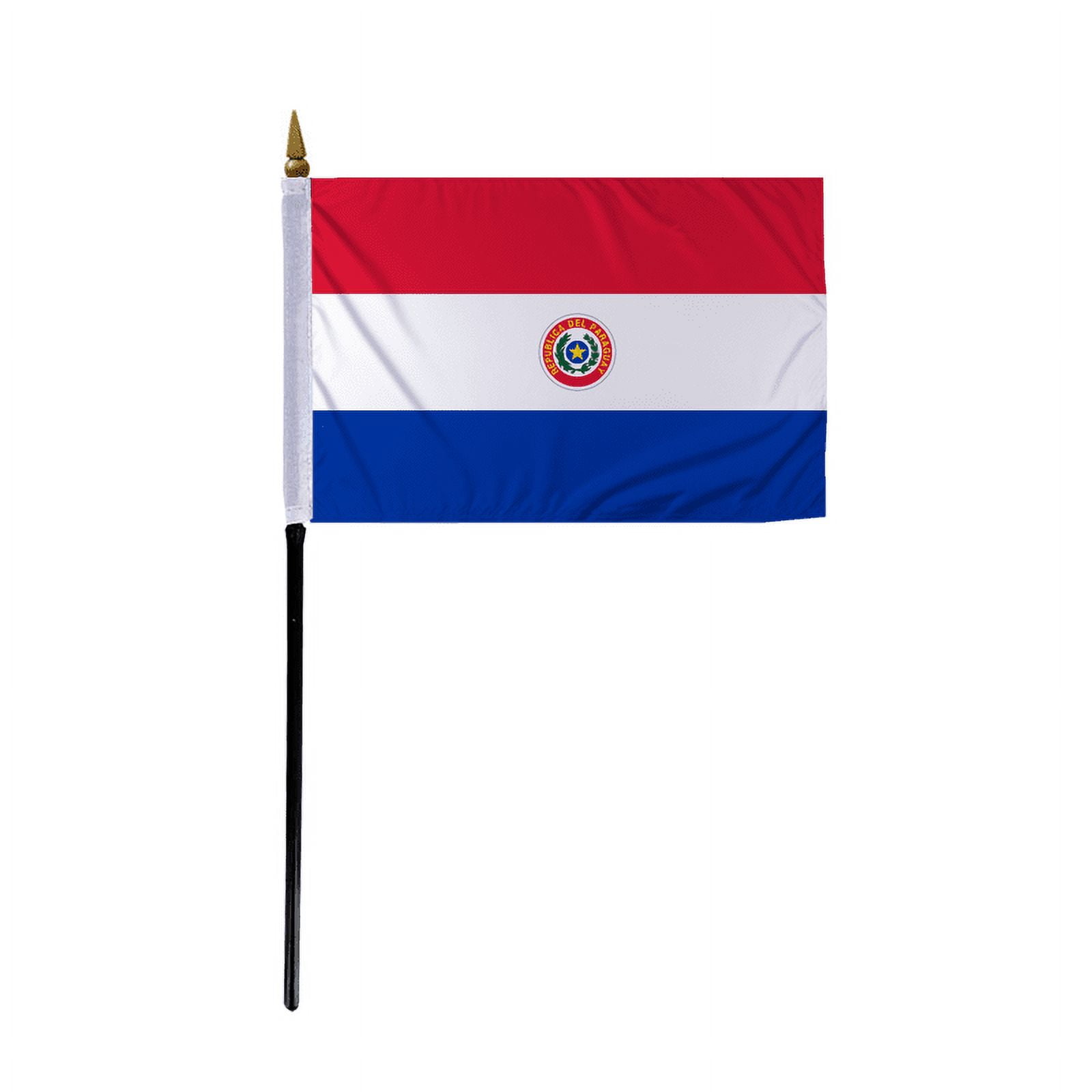 Promopatriot Small Paraguay Country Stick Flag 4x6 inch 11" Plastic ...