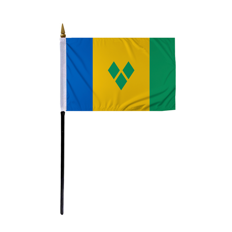 Promopatriot Small St.Vincent Country Stick Flag 4x6 inch 11" Plastic ...