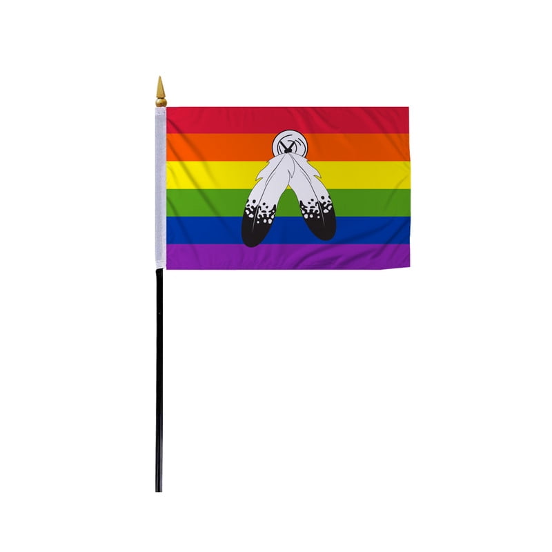 Promopatriot Small Two-Spirit Pride Flag 4x6 inch Stick Flag Sewn Edges ...