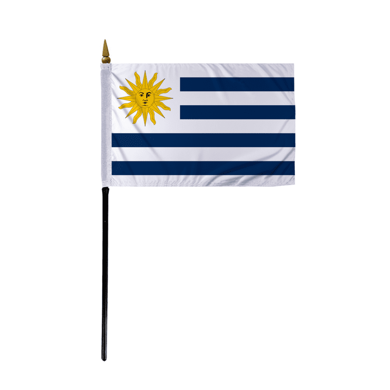 Promopatriot Small Uruguay Country Stick Flag 4x6 inch 11" Plastic ...