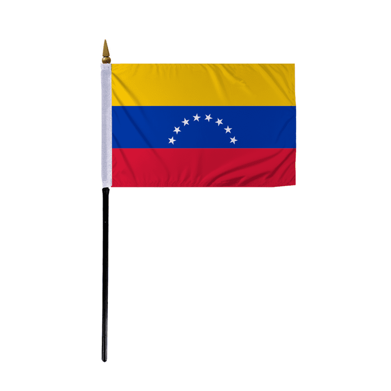 Promopatriot Small Venezuela Country Stick Flag 4x6 inch 11" Plastic ...