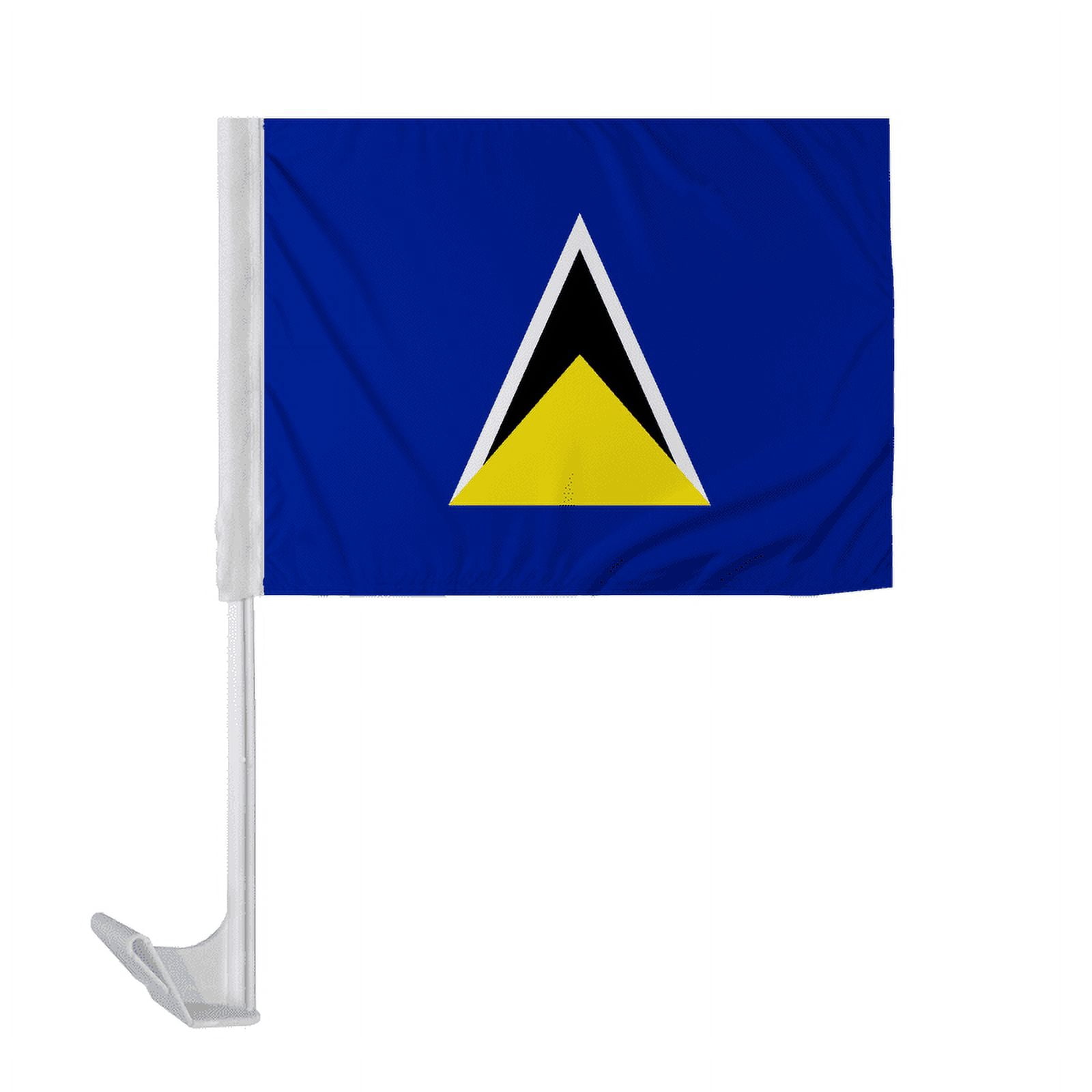 Promopatriot St. Lucia Car National Flag 12x16 inch Economy Polyester ...