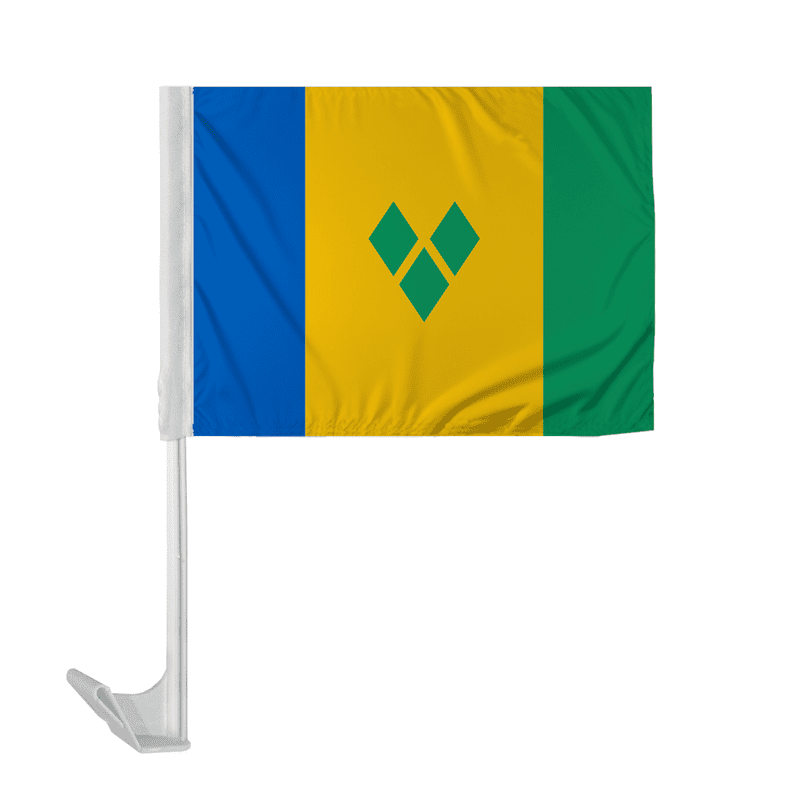 Promopatriot St.Vincent Car National Flag 12x16 inch Economy Polyester ...