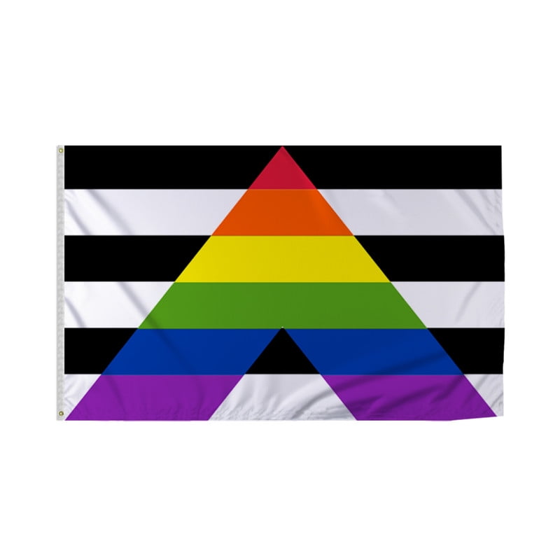 Promopatriot Straight Ally Pride Flag 3x5 Ft Printed 200D Nylon Brass ...