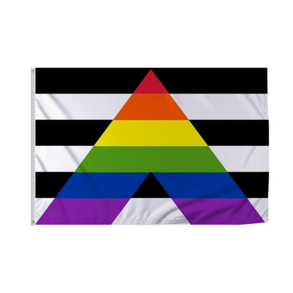 Promopatriot Straight Ally Pride Flag 5x8 Ft Printed 200D Nylon Brass ...