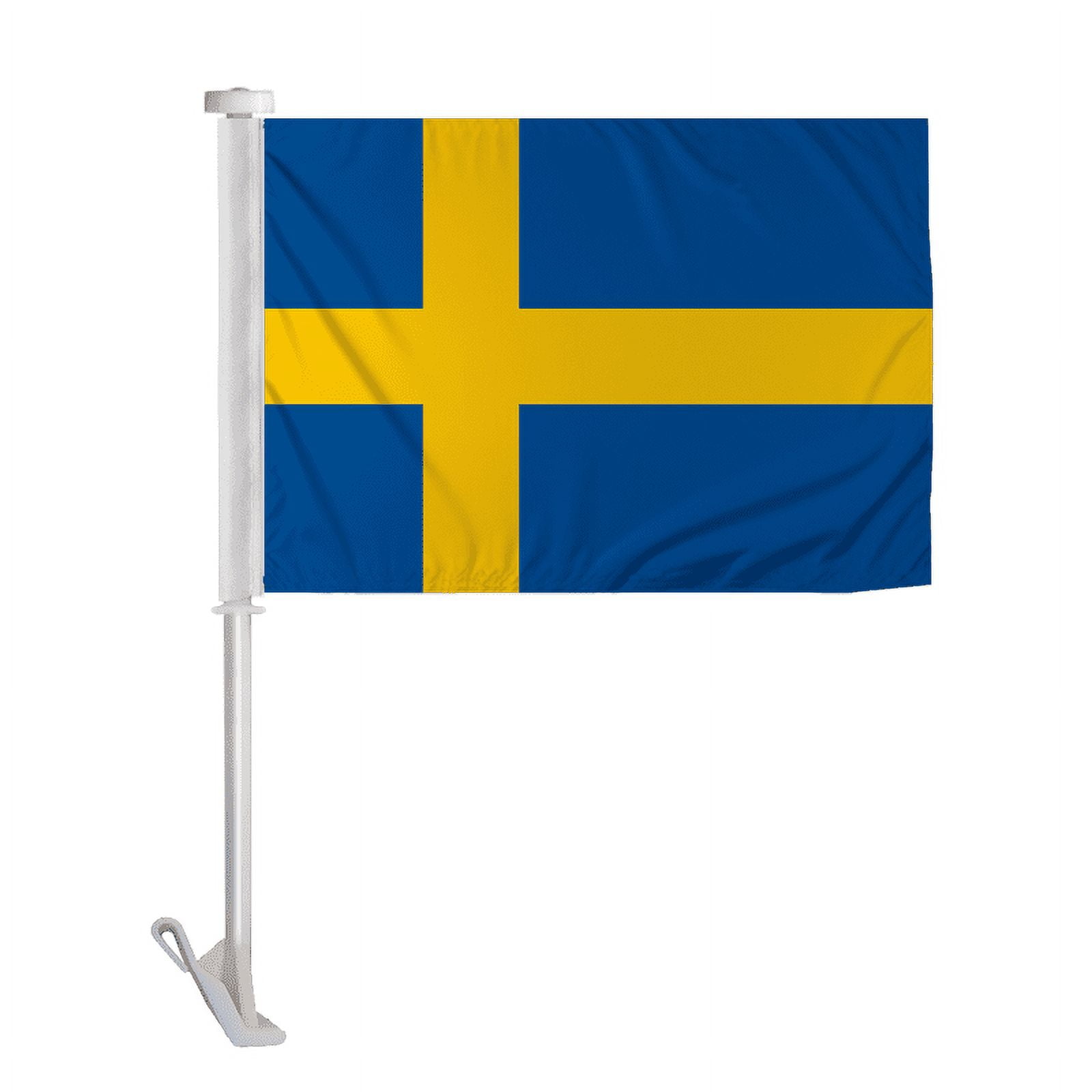 Promopatriot Sweden Car Flag 10.5x15 inch Premium Super Knit Polyester ...