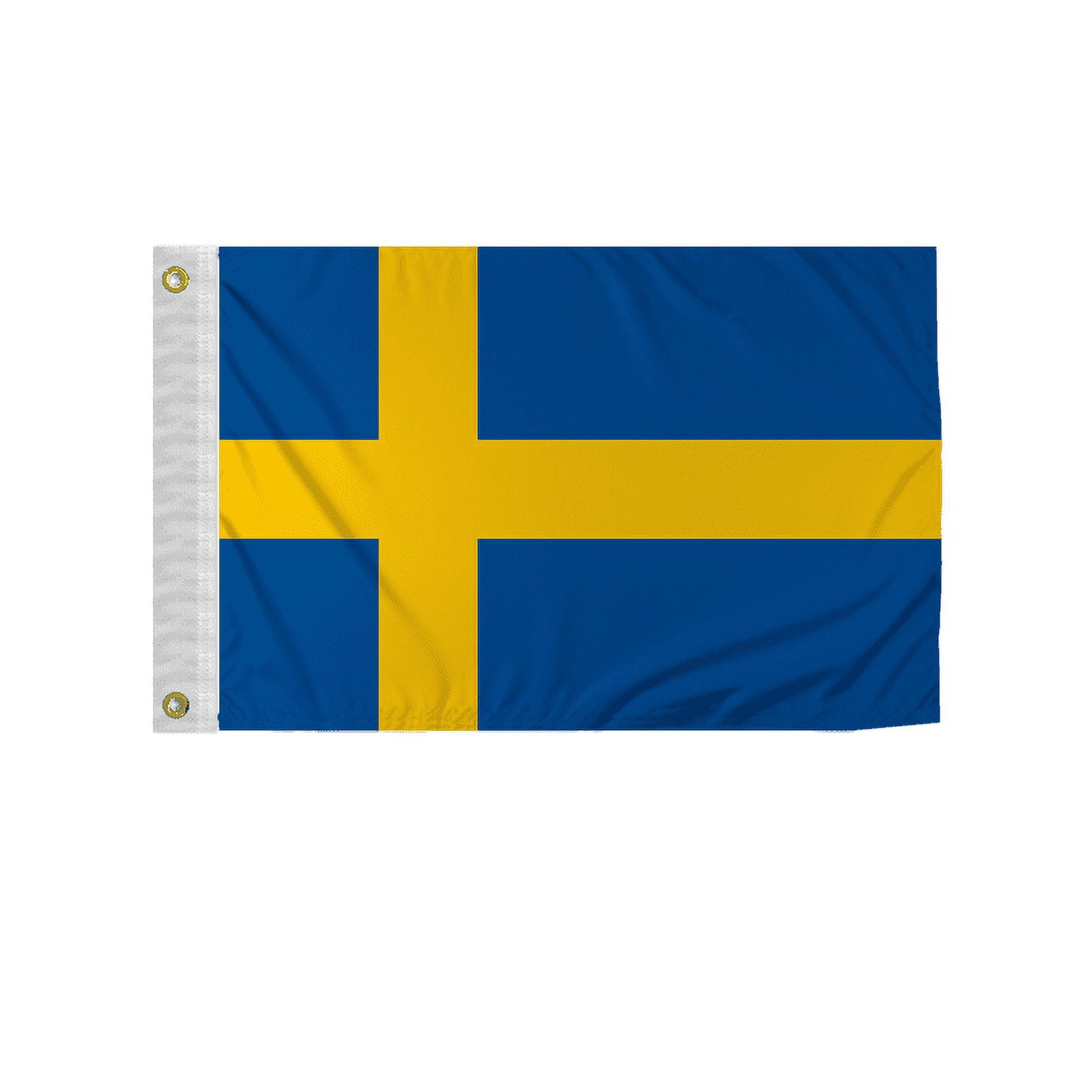 Promopatriot Sweden National Flag 2x3 ft Nylon Double Stitched Edges ...