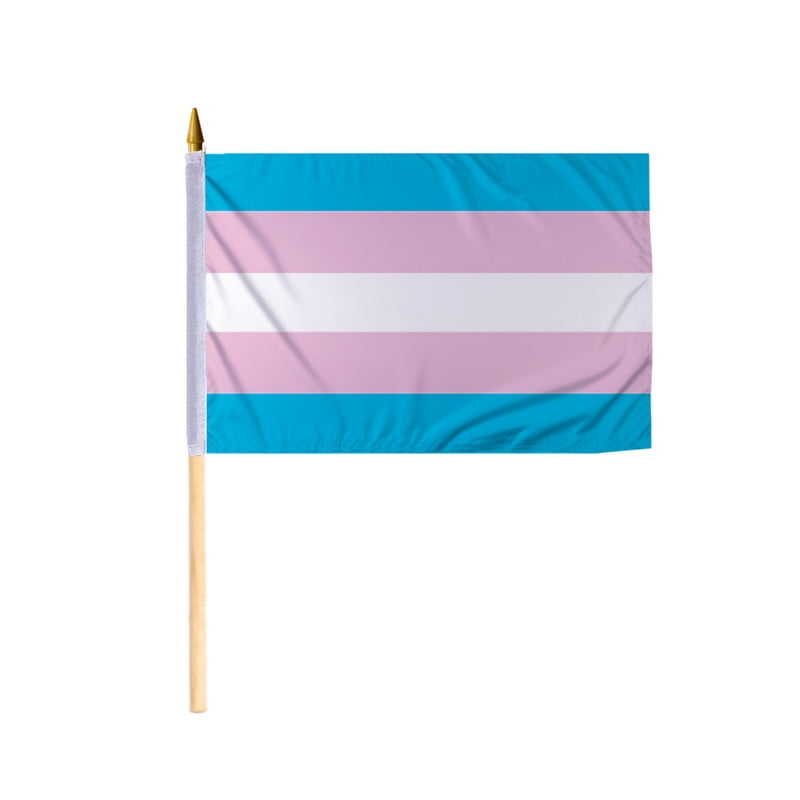 Promopatriot Transgender Pride Stick Flag 12x18 inch Stick Flag Sewn ...