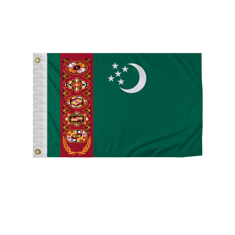 Promopatriot Turkmenistan 12x18 inch Boat Flag 200D Nylon Double ...
