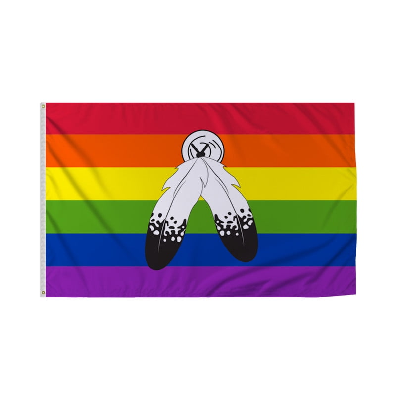 Promopatriot Two-Spirit Pride Flag 3x5 Ft Polyester Plated Grommets 3 x ...