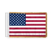 Promopatriot USA Small Car Antenna Flag with Gold Fringe 4"x6 ...