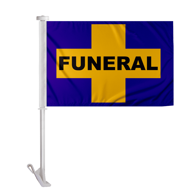 Promopatriot Yellow Cross on Purple Funeral Car Flags - 6x9 inch ...