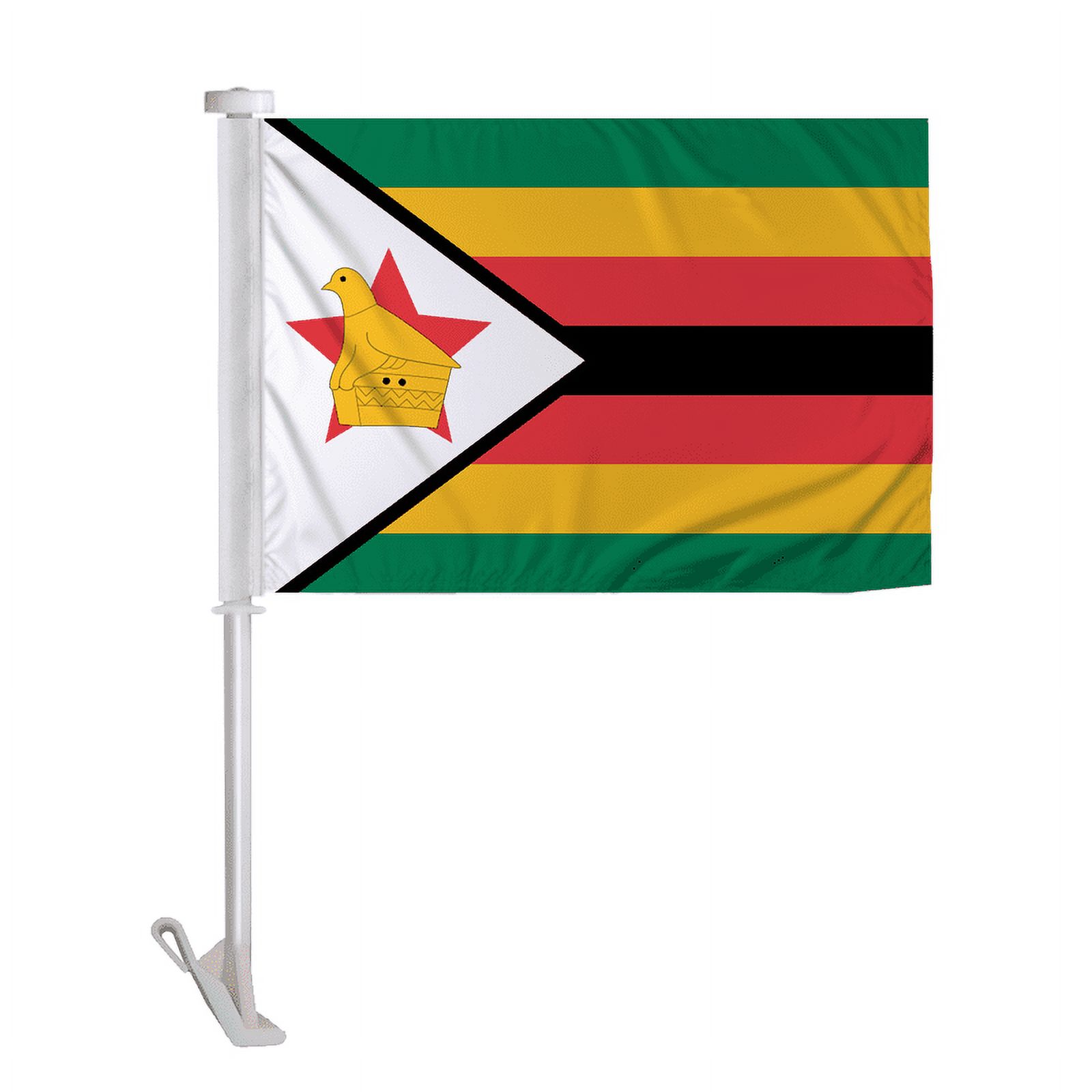 Promopatriot Zimbabwe Car Flag 10.5x15 inch Premium Super Knit ...