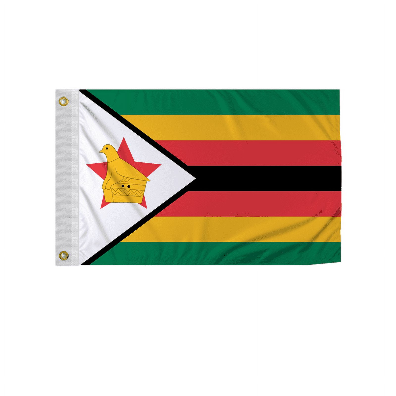 Promopatriot Zimbabwe National Flag 2x3 ft Nylon Double Stitched Edges ...