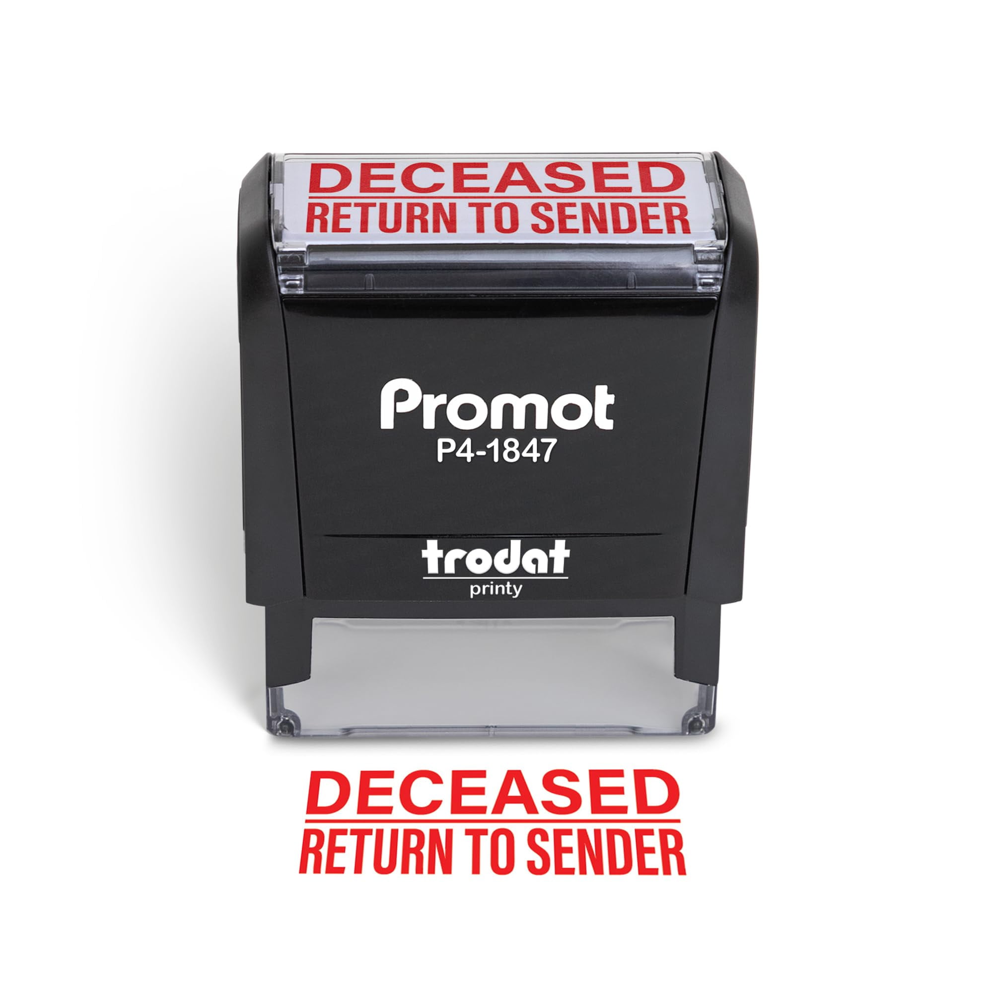 Promot Deceased Return to Sender - Self Inking Rubber Stamp - Walmart.com