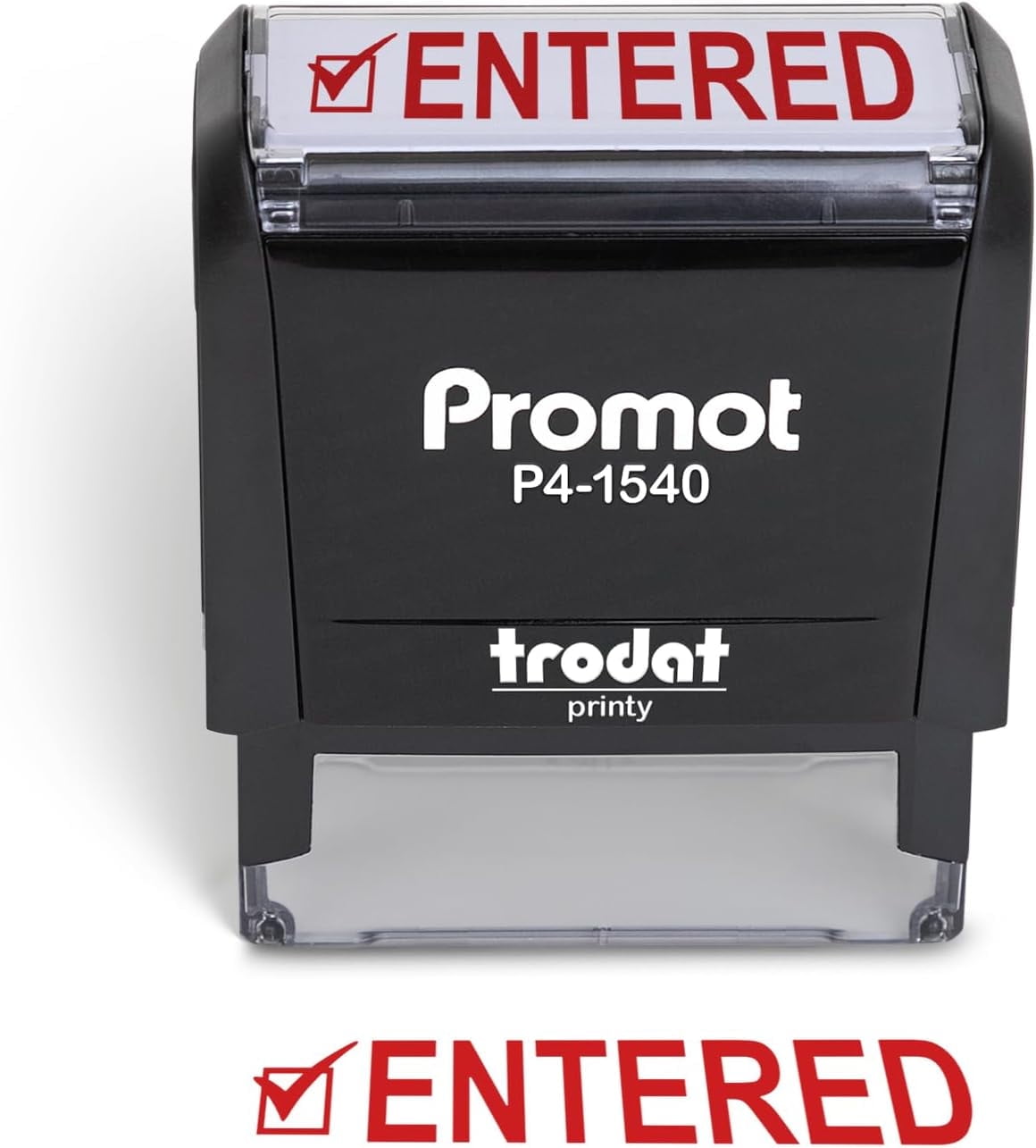 Promot Entered Stamp - Self Inking Rubber Stamp - Walmart.com