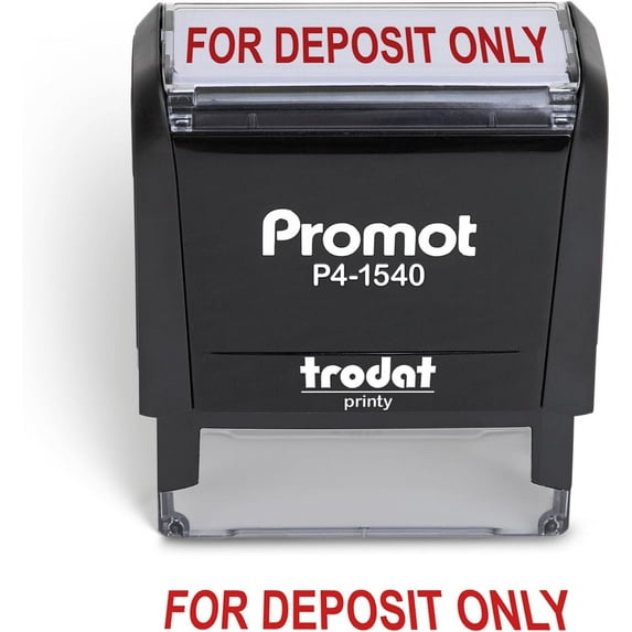 Promot For Deposit Only Stamp - Self Inking Rubber Stamp - Walmart.com