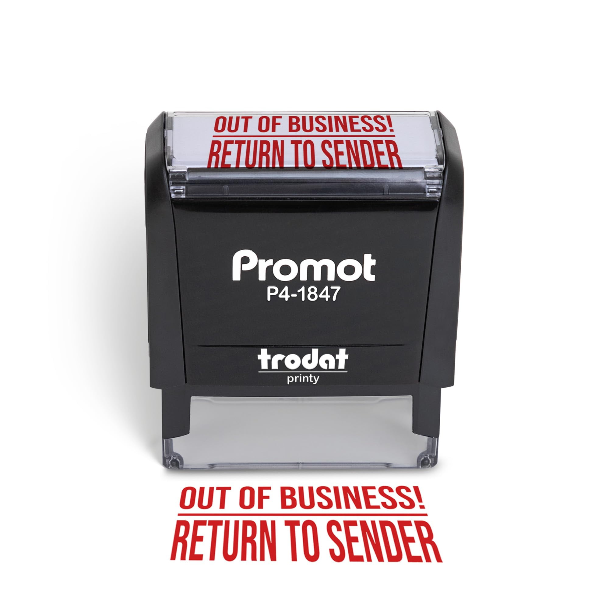 Promot Out of Business Return to Sender - Self Inking Rubber Stamp ...