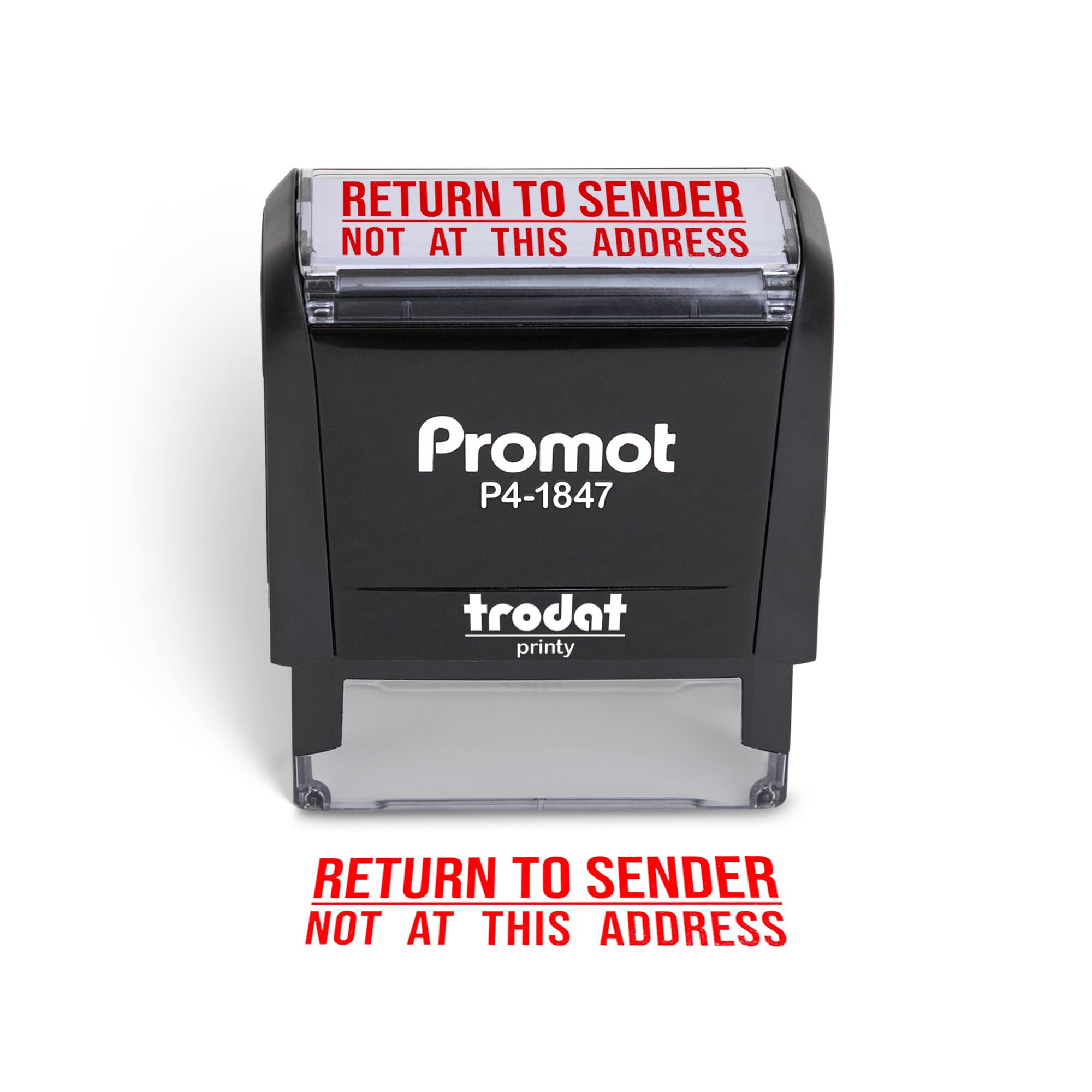 Promot Return to Sender Not at This Address - Self Inking Rubber Stamp ...