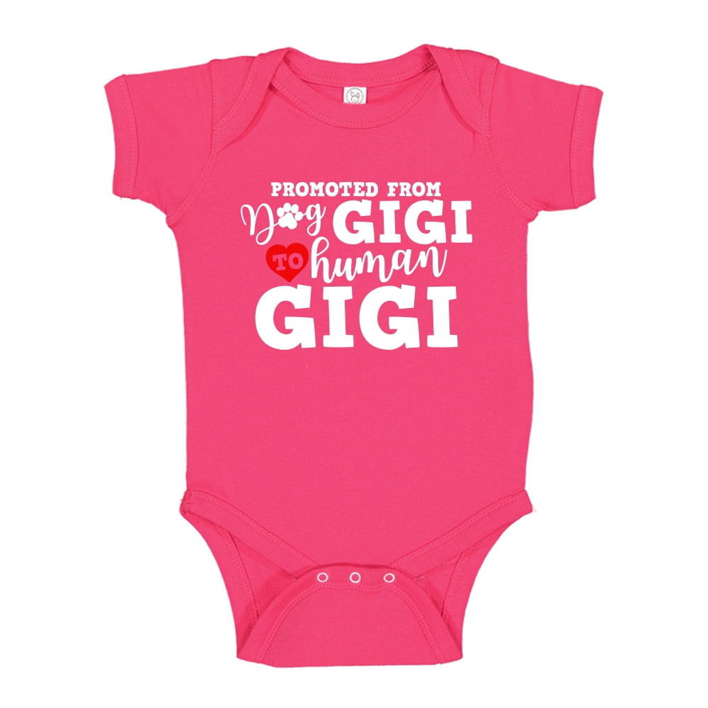 Promoted From Dog Gigi To Human Gigi Baby Bodysuit One Piece 18 mo ...