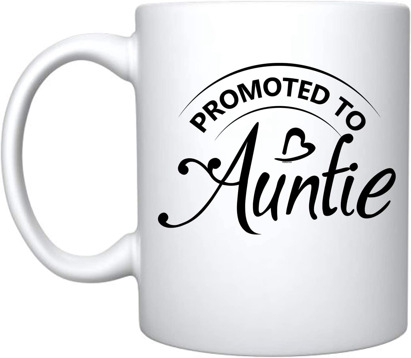 Promoted To Auntie Surprise Pregnancy Announcement Ceramic Coffee Mug ...