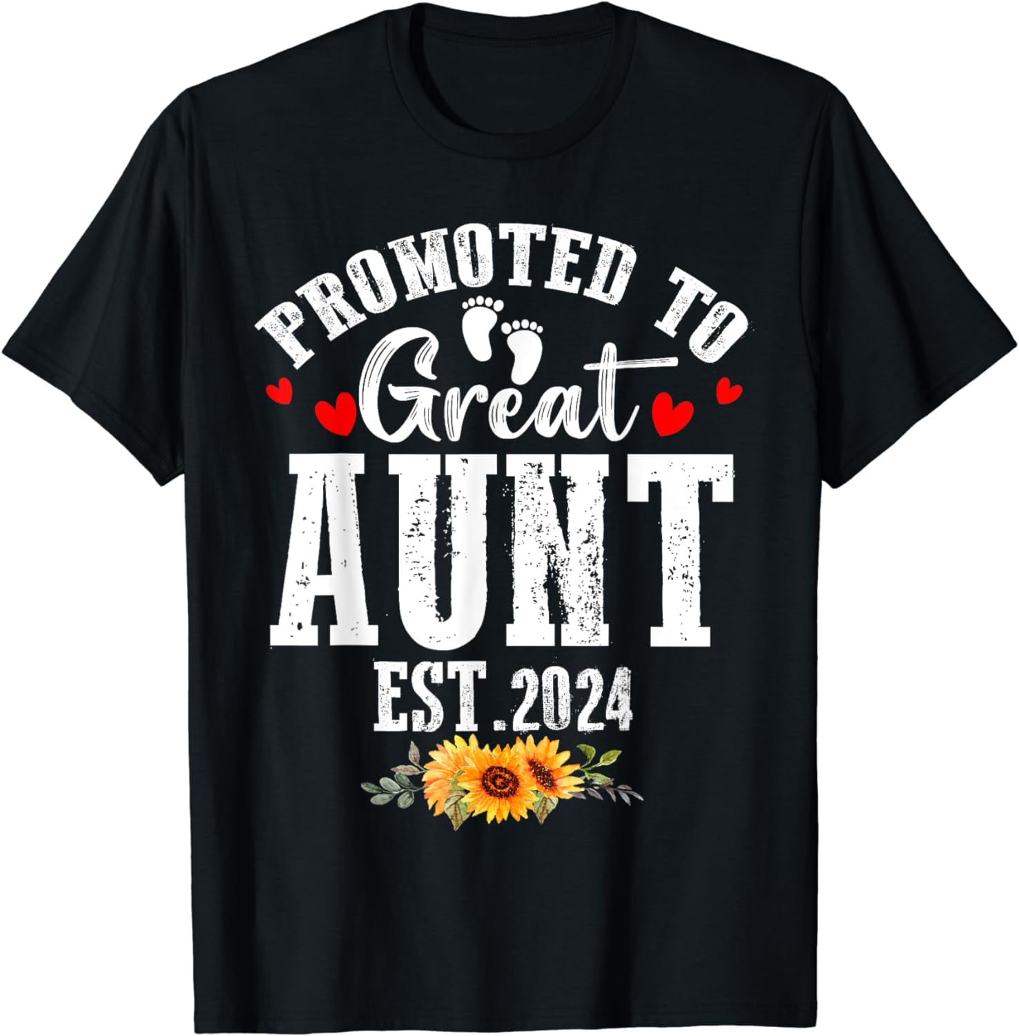 Promoted To Grand Aunt Est 2024 Happy Mother's Day 2024 T-Shirt ...