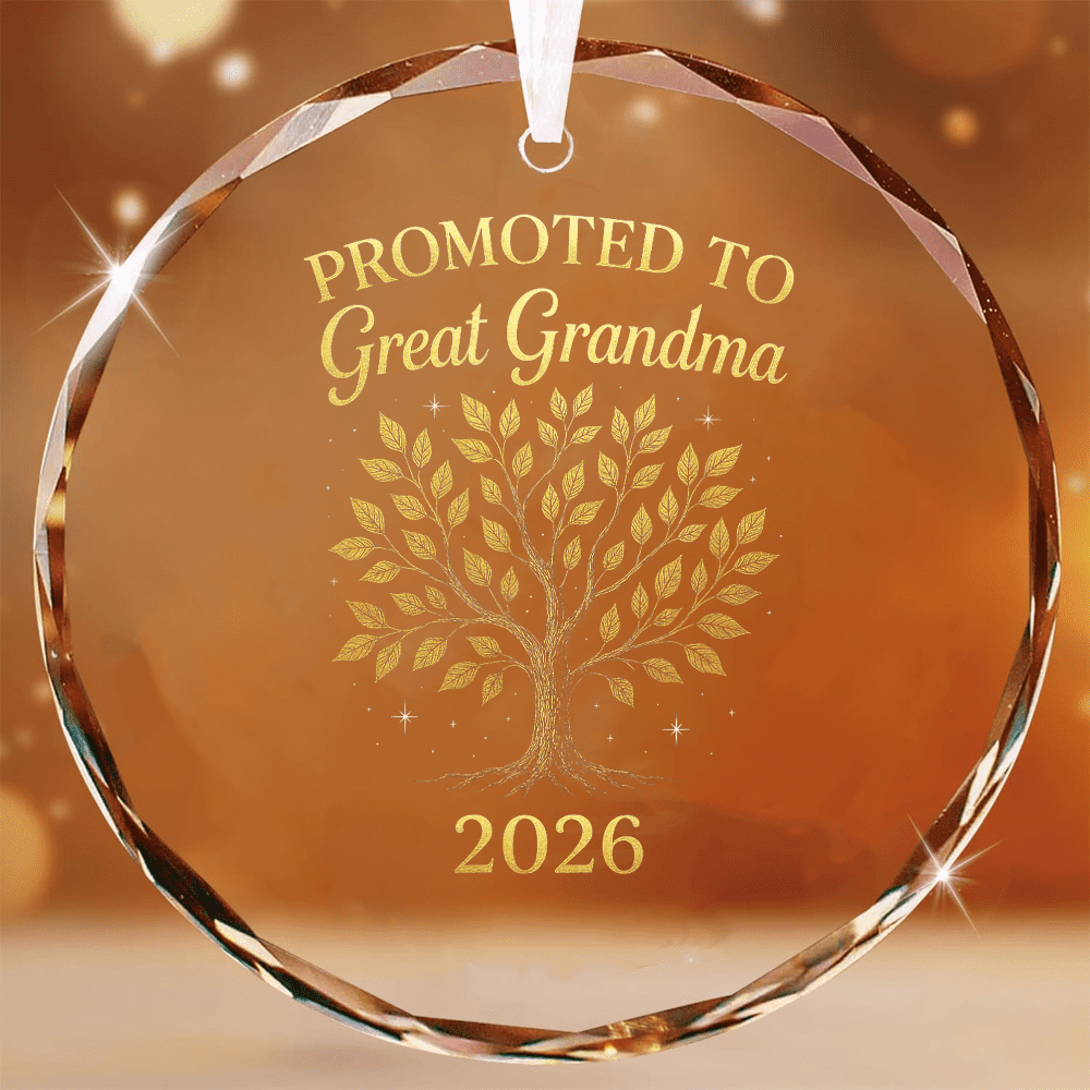 Promoted To Great Grandma 2026 Family Tree Ornament Home Decoration ...