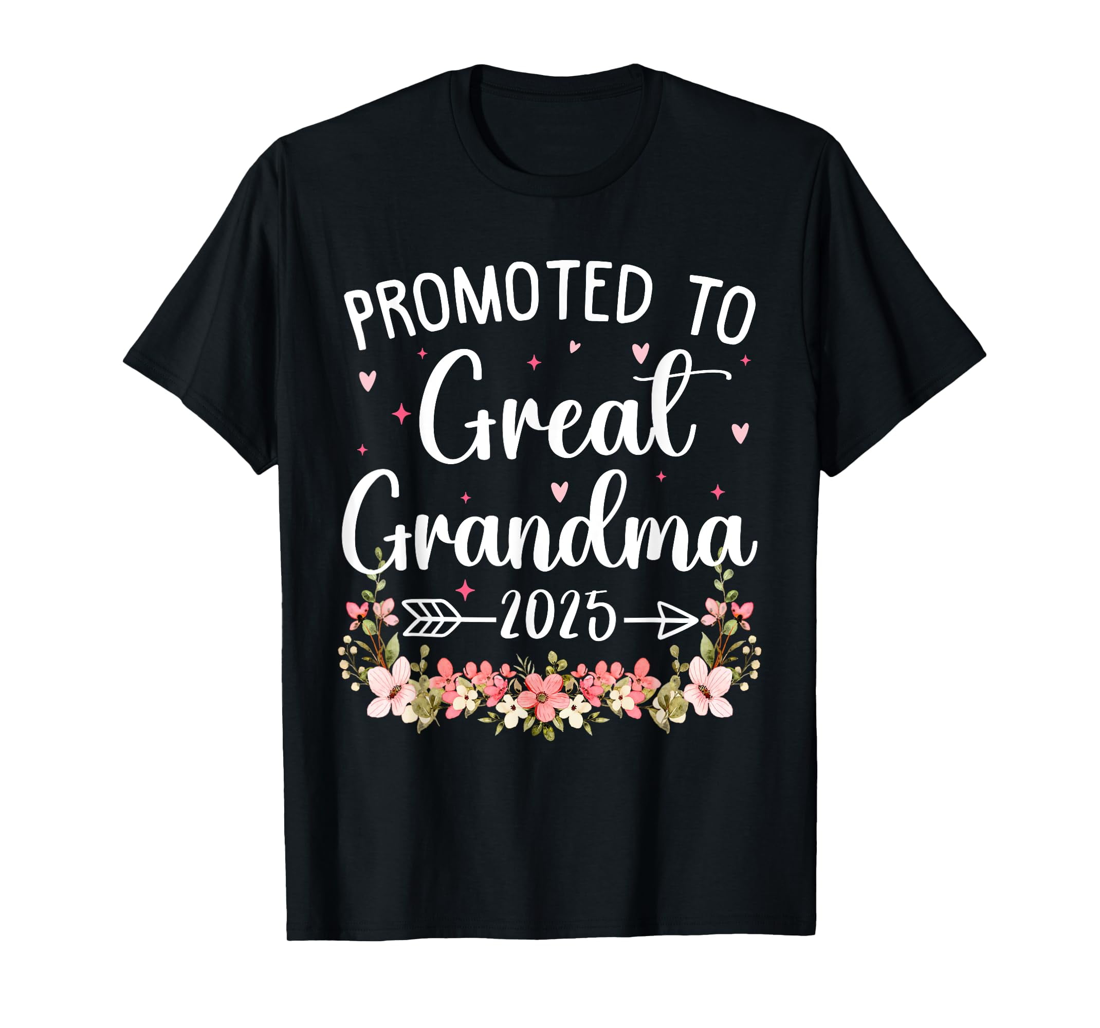 Promoted To Great Grandma Est 2025 First Time New Grandma T-Shirt ...